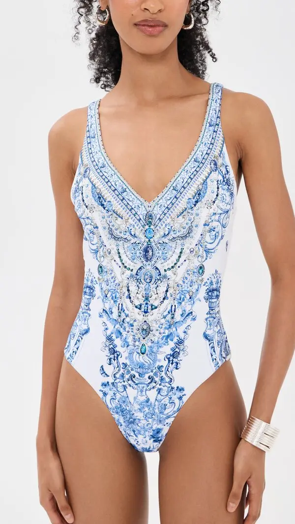 Camilla V Neck Piece Swimsuit
