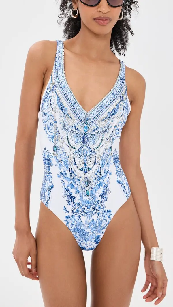 Camilla V Neck Piece Swimsuit