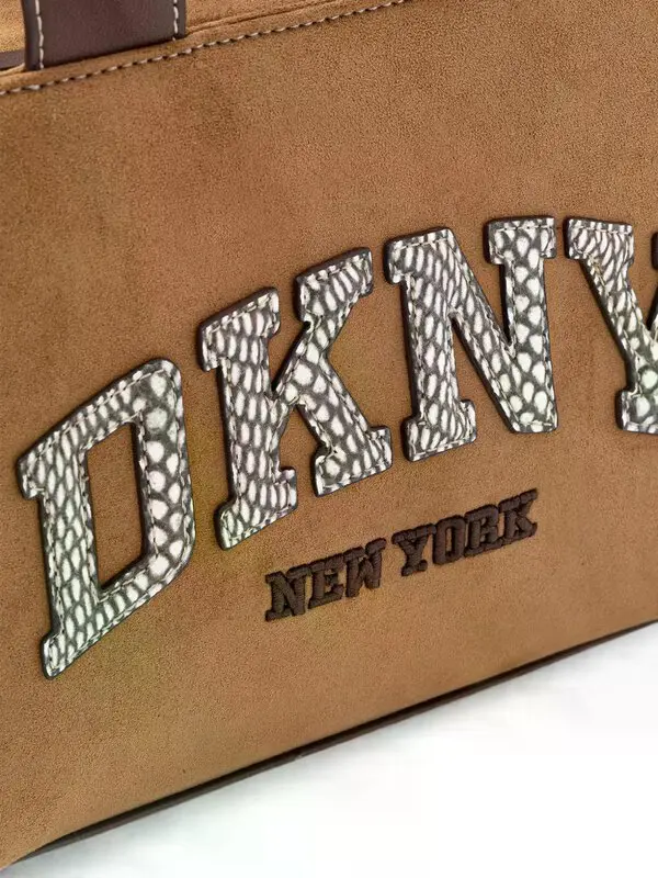 Dkny Hadlee Logo-appliqué Tote Bag - Brown