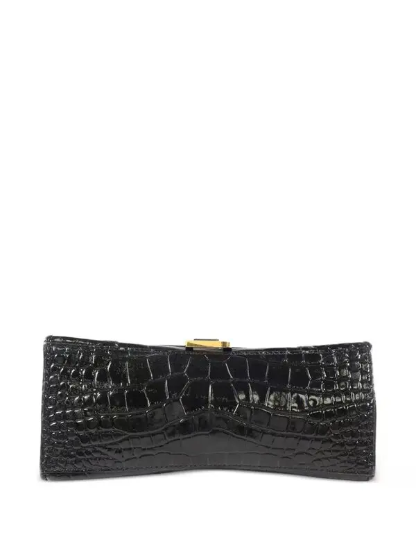 Balenciaga Hourglass Crocodile-effect Tote Bag