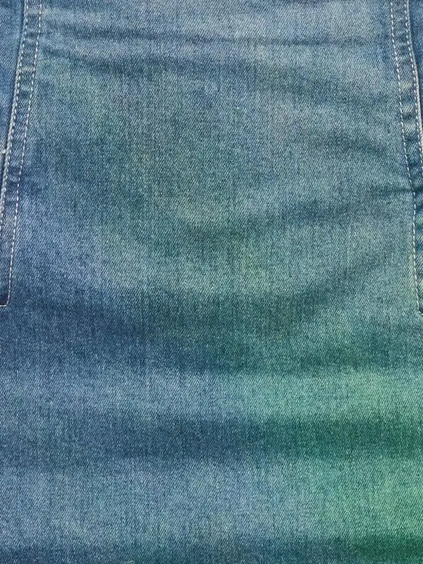Pierre Balmain Quilted Panel Mini Denim Skirt
