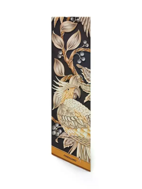 FERRAGAMO Parrots-print Bandeau - Black