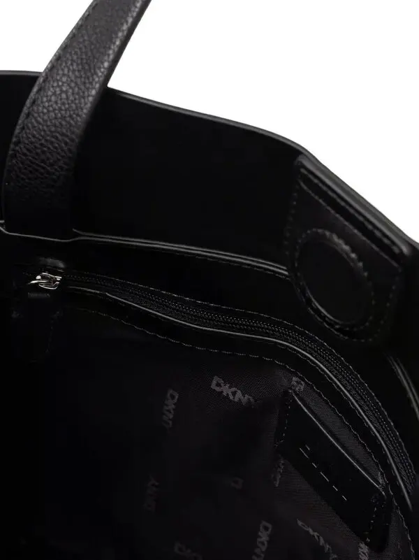 Dkny Logo Charm Tote Bag - Black