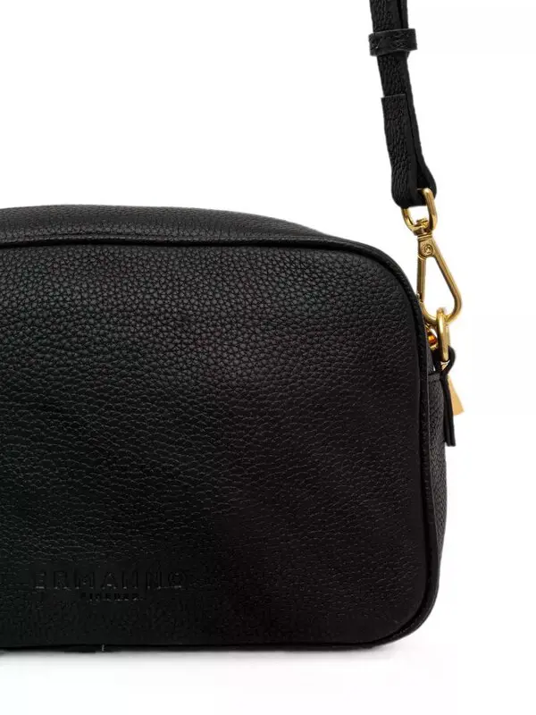 ERMANNO FIRENZE Pebbled Leather Shoulder Bag - Black