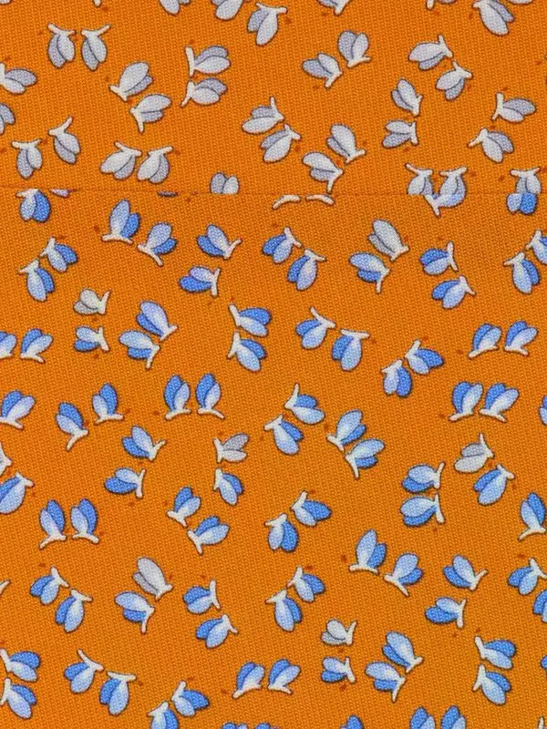 FERRAGAMO Dragonfly Print Silk Neck Tie