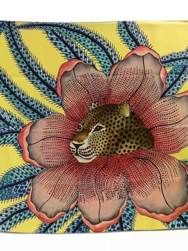 Hermès Baobab Cat Silk Scarf