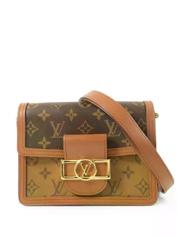 LOUIS VUITTON Mini Dauphine Monogram Reverse Shoulder Bag - Brown