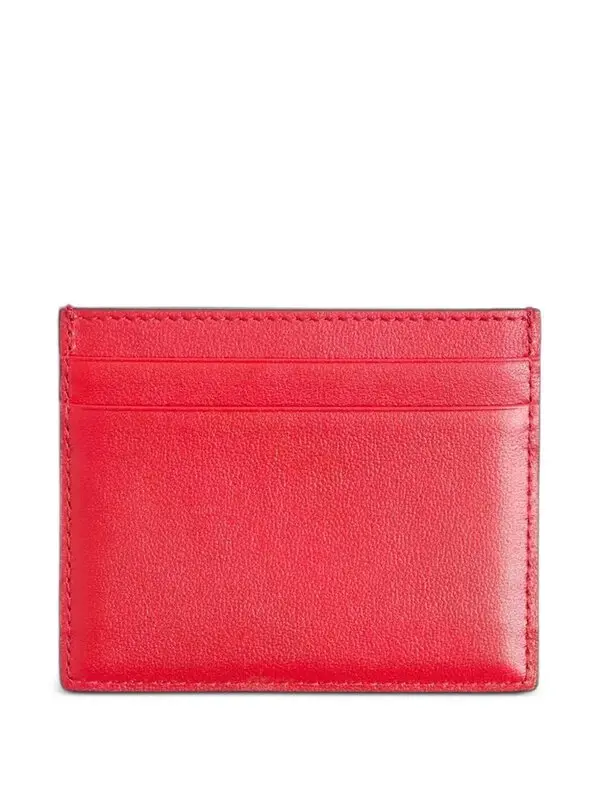 Valentino Garavani Vlogo Walk Card Holder In Calfskin - Red