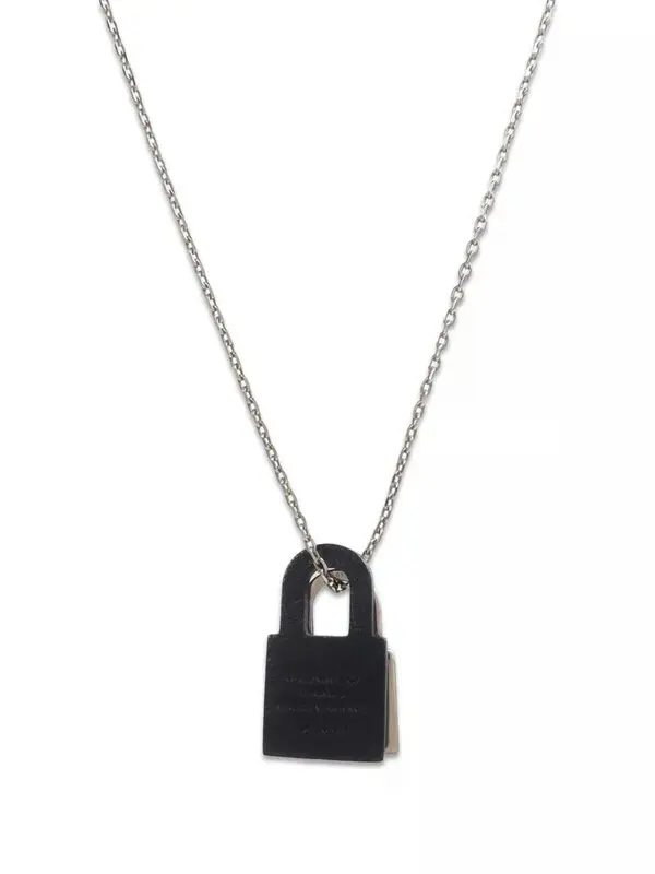Hermès O'kelly Leather Pendant Necklace - Silver