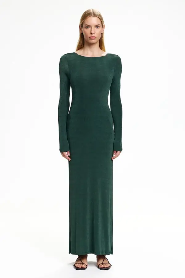 Significant Other Luisa Long Sleeve Maxi Dress - Pine