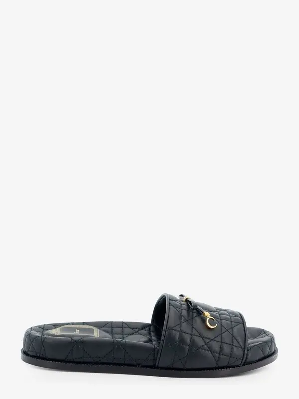 Dior Cannage Quilted Leather Sandals - Multicolor