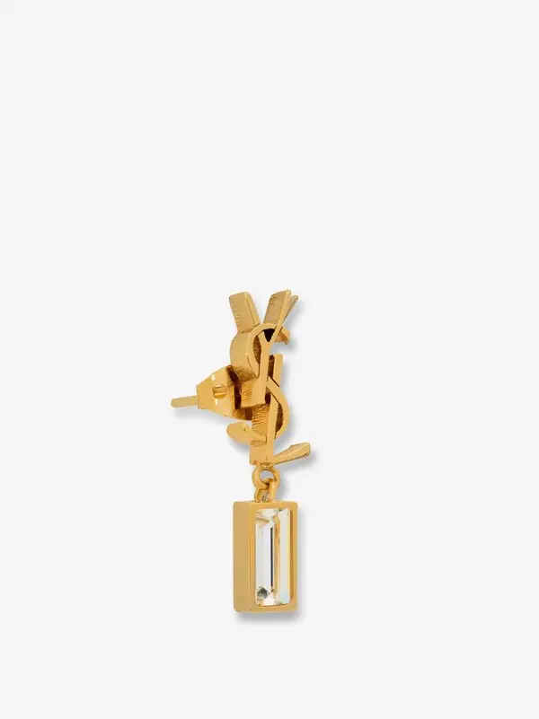 Saint Laurent Single Cassandre Earring With Rhinestone - Multicolor