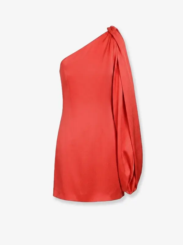 Stella McCartney Asymmetrical One-shoulder Satin Mini Dress - Multicolor