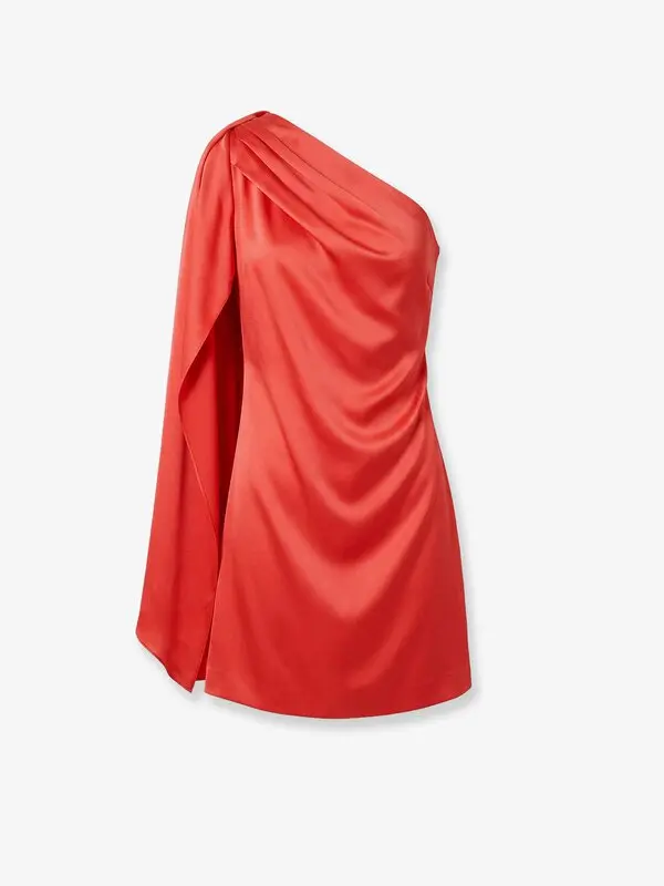 Stella McCartney Asymmetrical One-shoulder Satin Mini Dress - Multicolor