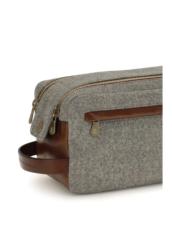 Brunello Cucinelli Wool Beauty Case