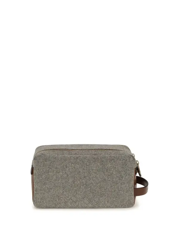 Brunello Cucinelli Wool Beauty Case - Gray
