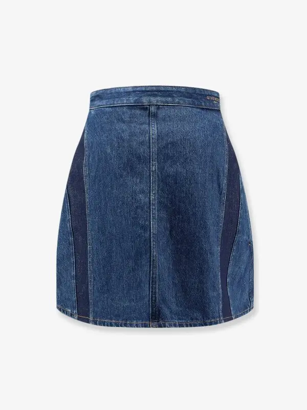 Givenchy Cocoon Denim Mini Skirt - Multicolor