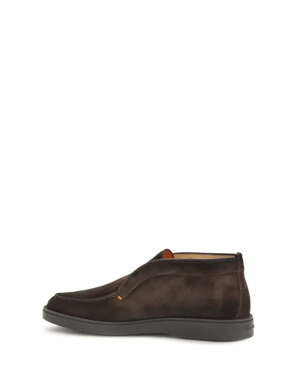 Santoni Suede Slip-on Ankle Boots