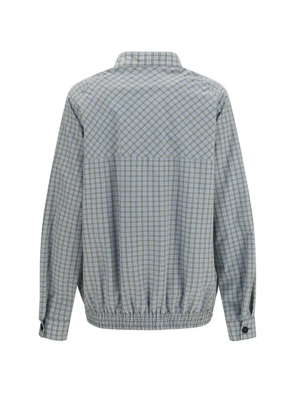 Miu Miu Checked Technical Fabric Blouson Jacket