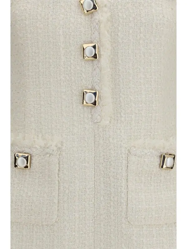 SELF-PORTRAIT Sleeveless Bouclé Mini Dress