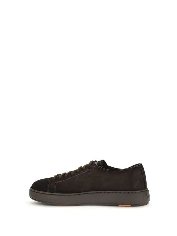 Santoni Suede Lace-up Sneakers - Brown