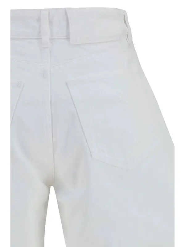 Alaïa Barrel Leg Jeans - White