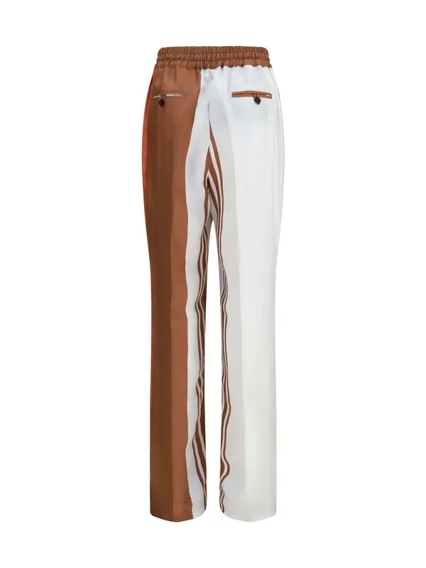 Kiton Striped Silk Pants