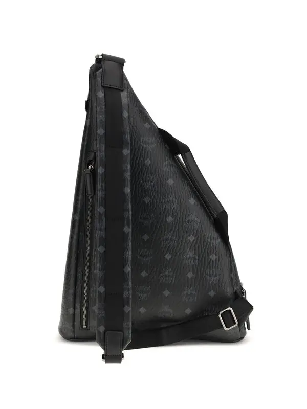 Mcm Aren Sling Printed Canvas Backpack