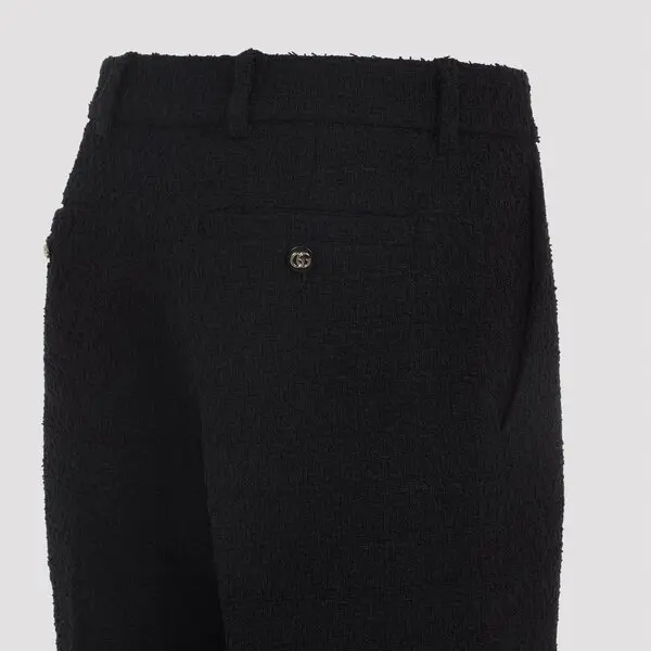 Gucci Boucle Wool Blend Straight Leg Pants