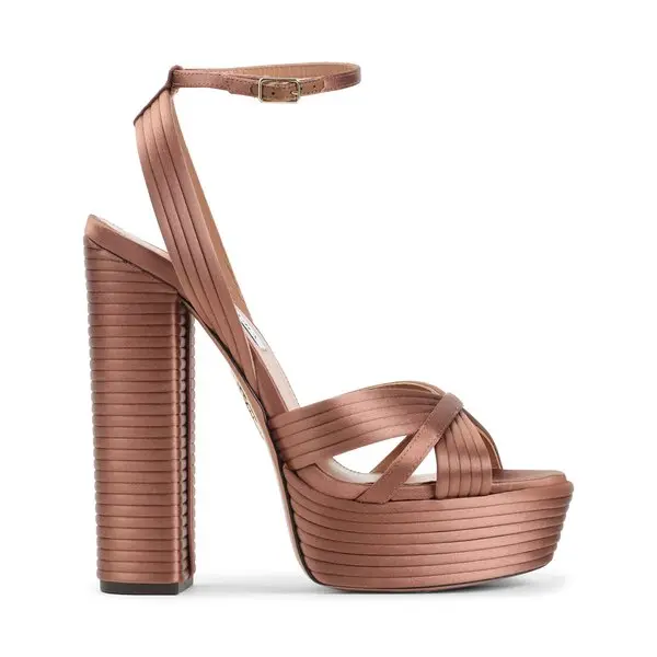 AQUAZZURA Sundace Plateau Sandals - Brown