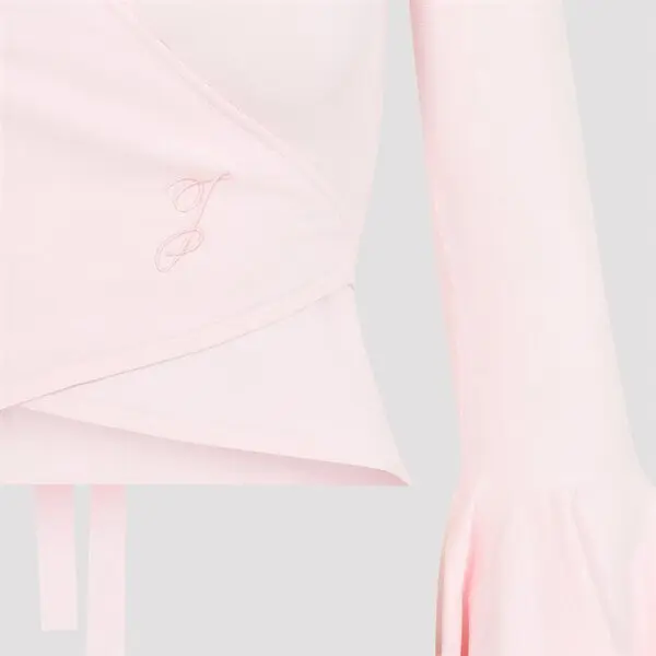 Jacquemus La Maille Paysan Wrap Top With Flared Cuffs - Multicolor