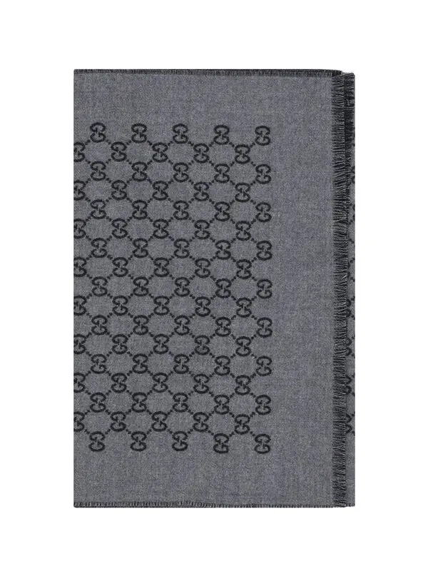 Gucci Gg Scarf - Gray