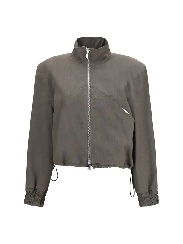 Attico Wool-blend Bomber Jacket - Brown