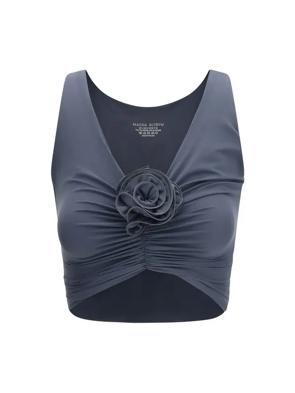 Magda Butrym Ruched Flower Top