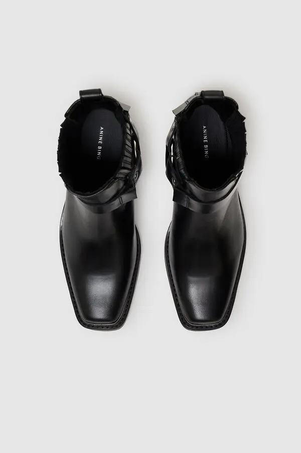 ANINE BING Mid Biker Boots - Black