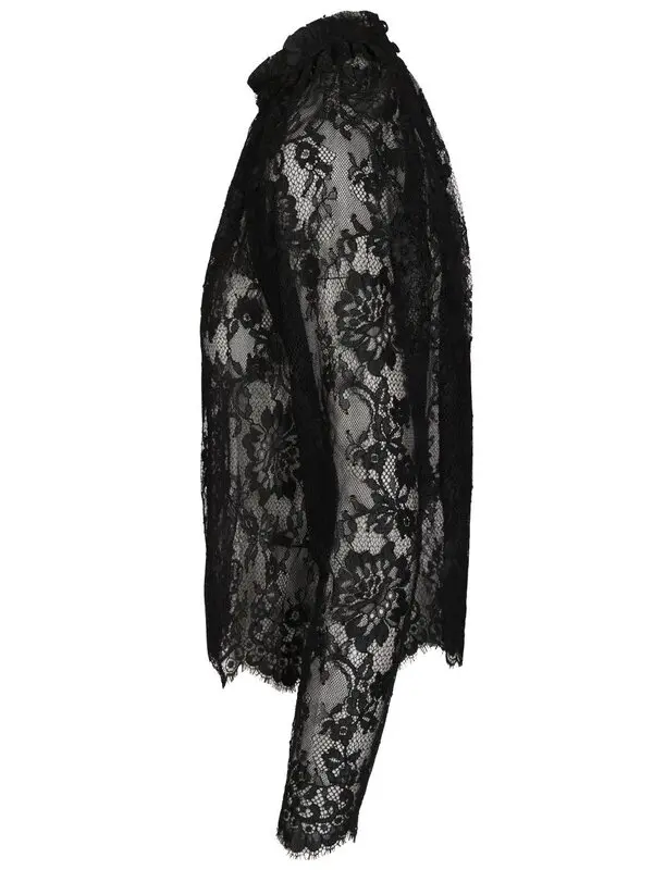 SELF-PORTRAIT Lace Blouse - Black