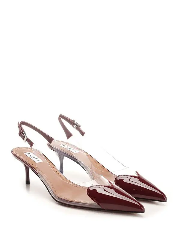 Alaïa Le Coeur Patent Leather Slingback - Multicolor
