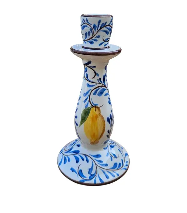 LES-OTTOMANS Ceramic Positano Lemons Candle Holder