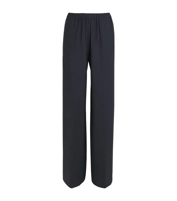 Fabiana Filippi Merino-blend Beaded Trousers - Blue