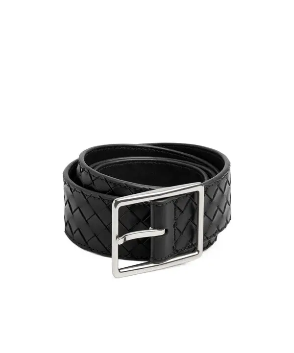 Bottega Veneta Intrecciato Piccolo Belt - Black