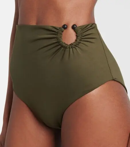 Johanna Ortiz Ring-detail High-waisted Bikini Bottoms