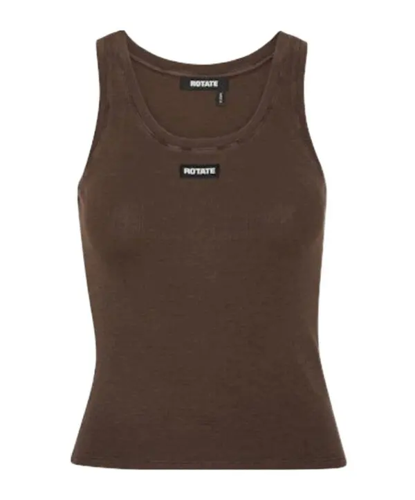 ROTATE BY BIRGER CHRISTENSEN Logo Ribbed Top