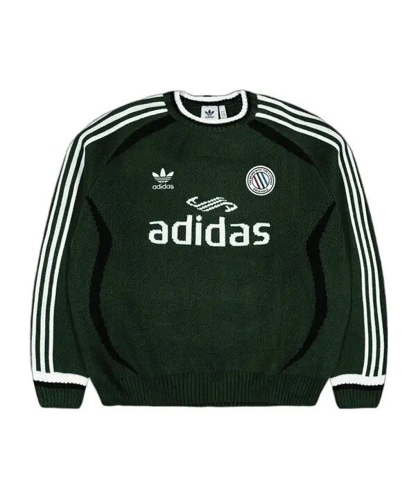 Adidas Striped Long-sleeved Sweater