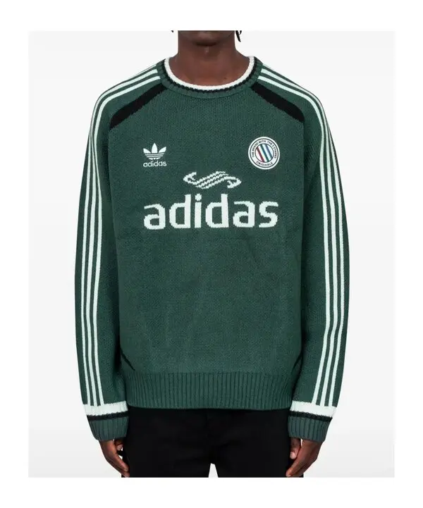 Adidas Striped Long-sleeved Sweater