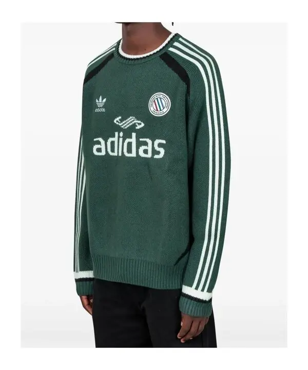 Adidas Striped Long-sleeved Sweater