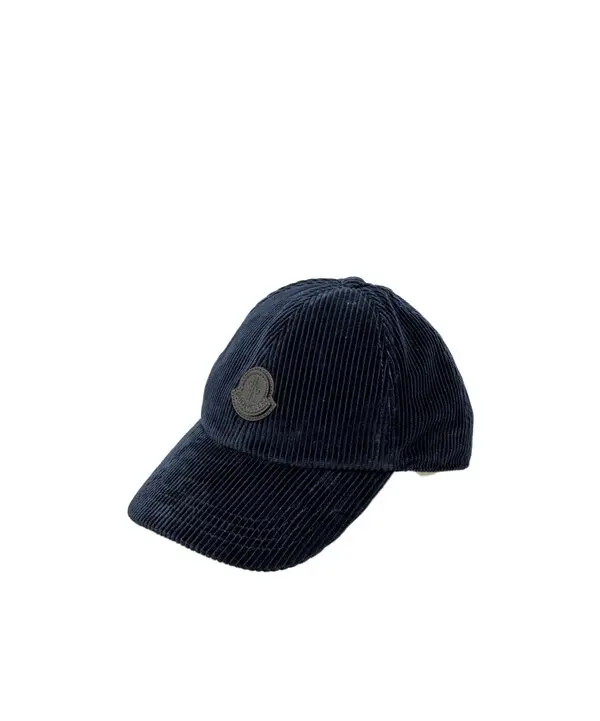 Moncler Logo Patch Corduroy Baseball Cap
