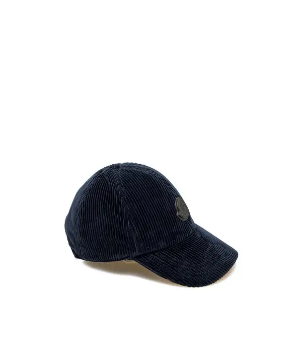 Moncler Logo Patch Corduroy Baseball Cap