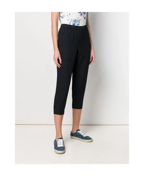 Comme Des Garçons Navy Blue Quarter Casual Pants