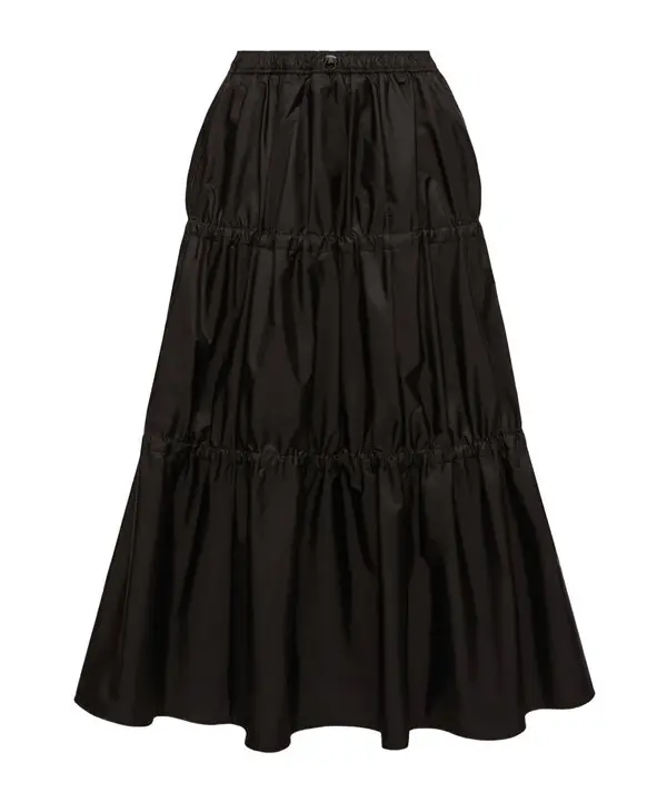 Moncler Ruffle Mid-length Skirt - Black
