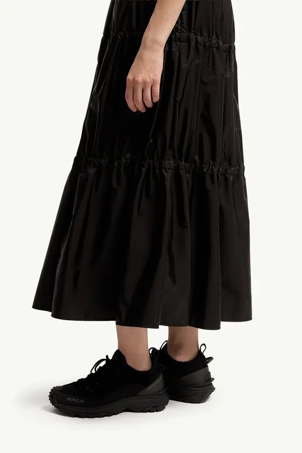 Moncler Ruffle Mid-length Skirt - Black